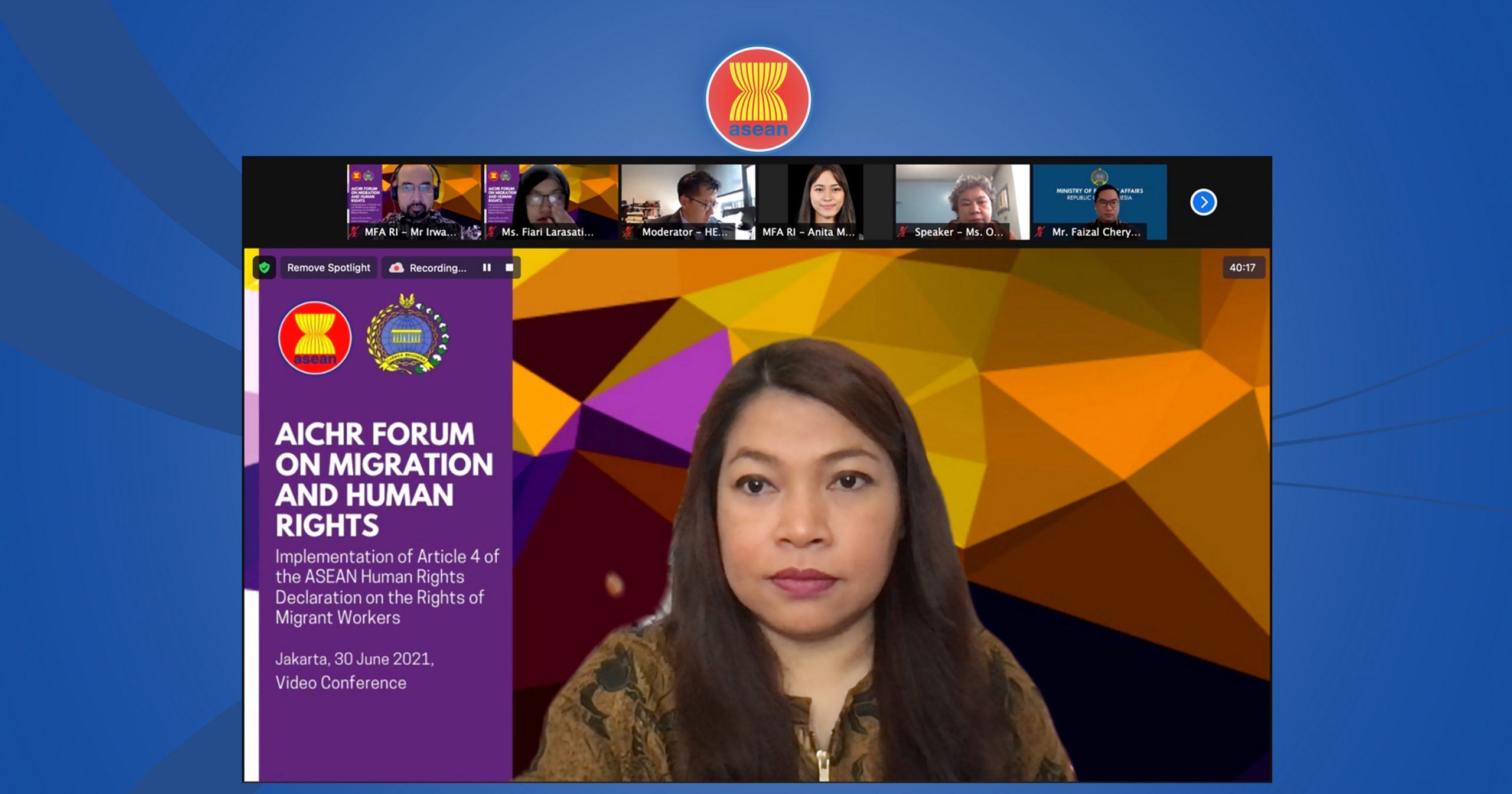 AICHR holds regional Forum on Migration and Human Rights - ASEAN Main ...