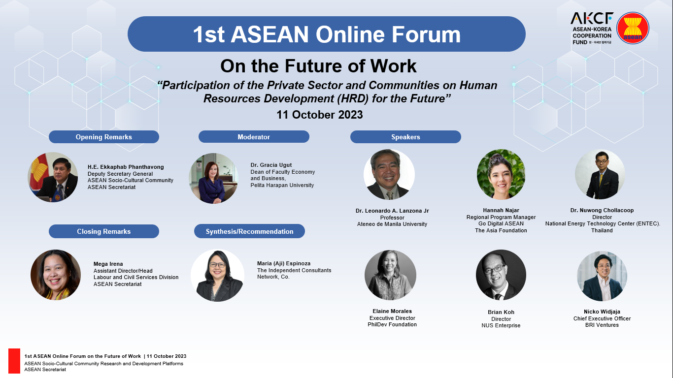 ASEAN supports innovation, partnerships on human resources development ...