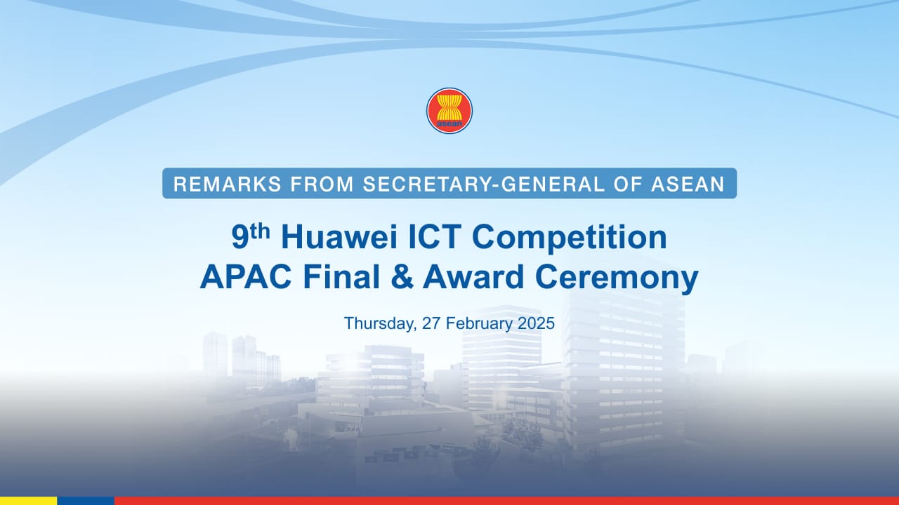 Secretary-General of ASEAN delivers pre-recorded remark at the 9th ...