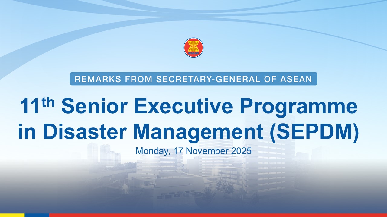 Secretary-General of ASEAN delivers pre-recorded keynote speech at the ...